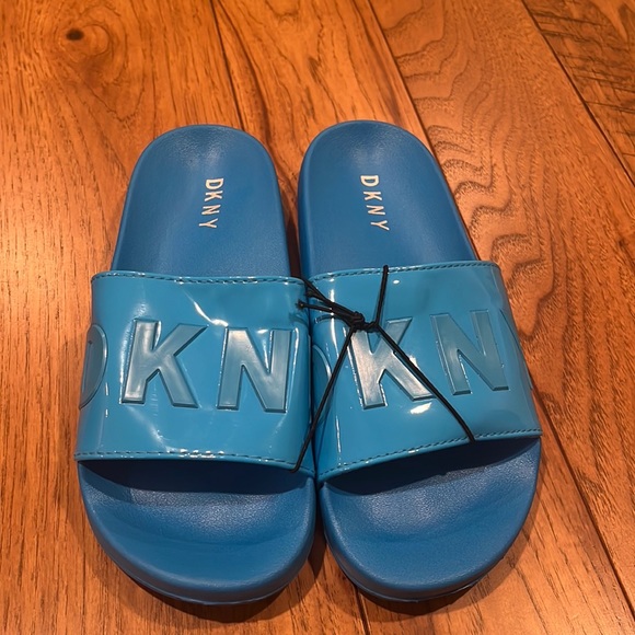 Dkny | Shoes | Dkny Blue Slides | Poshmark